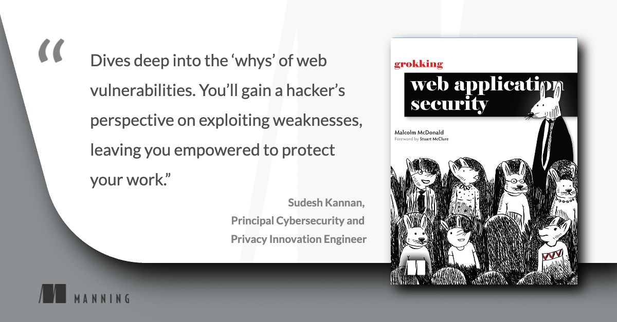 Manning Publications Co. on LinkedIn: Grokking Web Application Security Manning Publications Co. on LinkedIn: Grokking Web Application Security