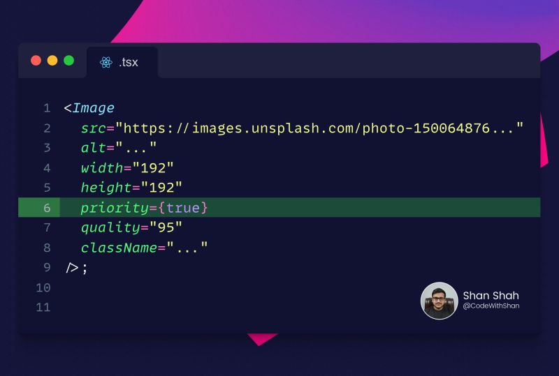 Shan Shah on LinkedIn: NextJS Tip ⚡️ High Priority image Preloading for ... Shan Shah on LinkedIn: NextJS Tip ⚡️ High Priority image Preloading for ...