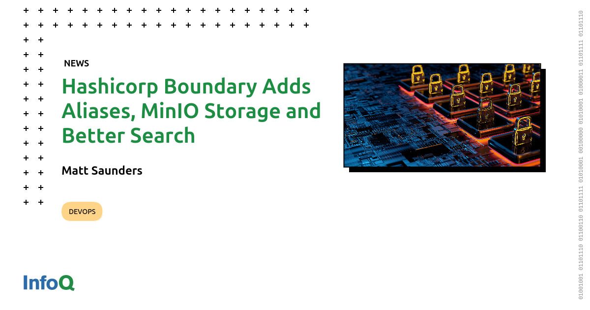 HashiCorp releases Boundary 0.16 update | InfoQ posted on the topic ... HashiCorp releases Boundary 0.16 update | InfoQ posted on the topic ...