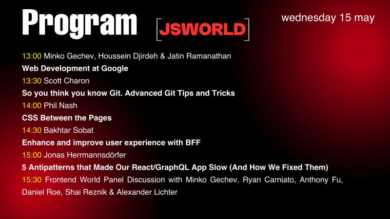 JSWORLD Conference on LinkedIn: #javascript #jsworldconference JSWORLD Conference on LinkedIn: #javascript #jsworldconference