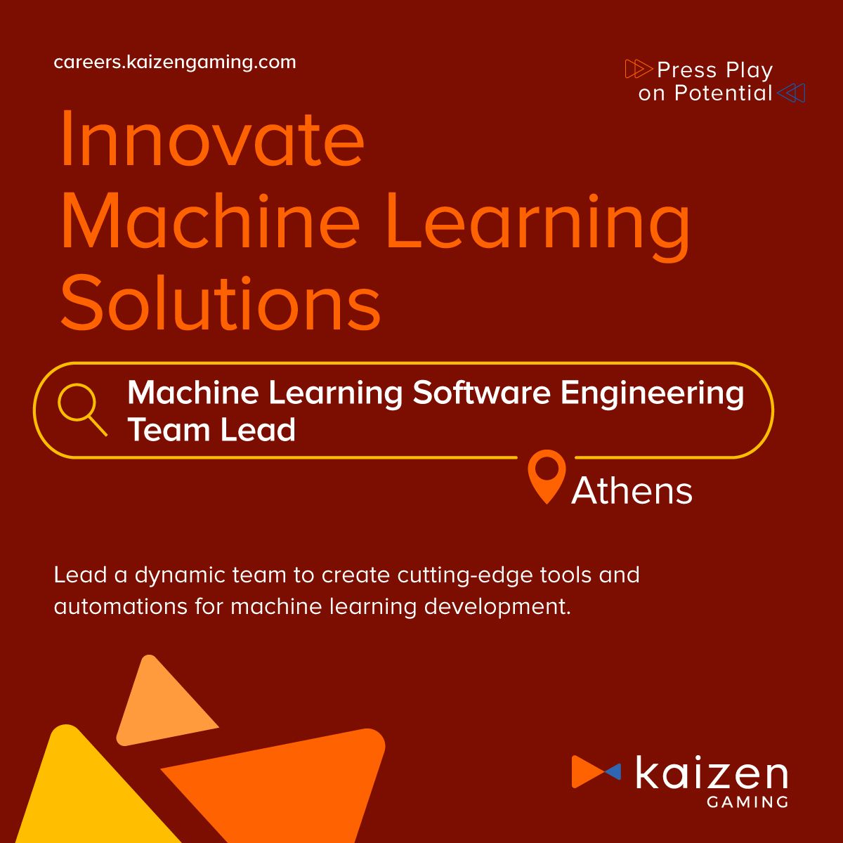 Kaizen Gaming on LinkedIn: Machine Learning Engineering Team Lead Kaizen Gaming on LinkedIn: Machine Learning Engineering Team Lead