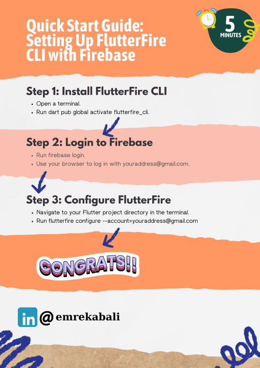 Quick Start Guide: Setting Up FlutterFire CLI with Firebase Quick Start Guide: Setting Up FlutterFire CLI with Firebase