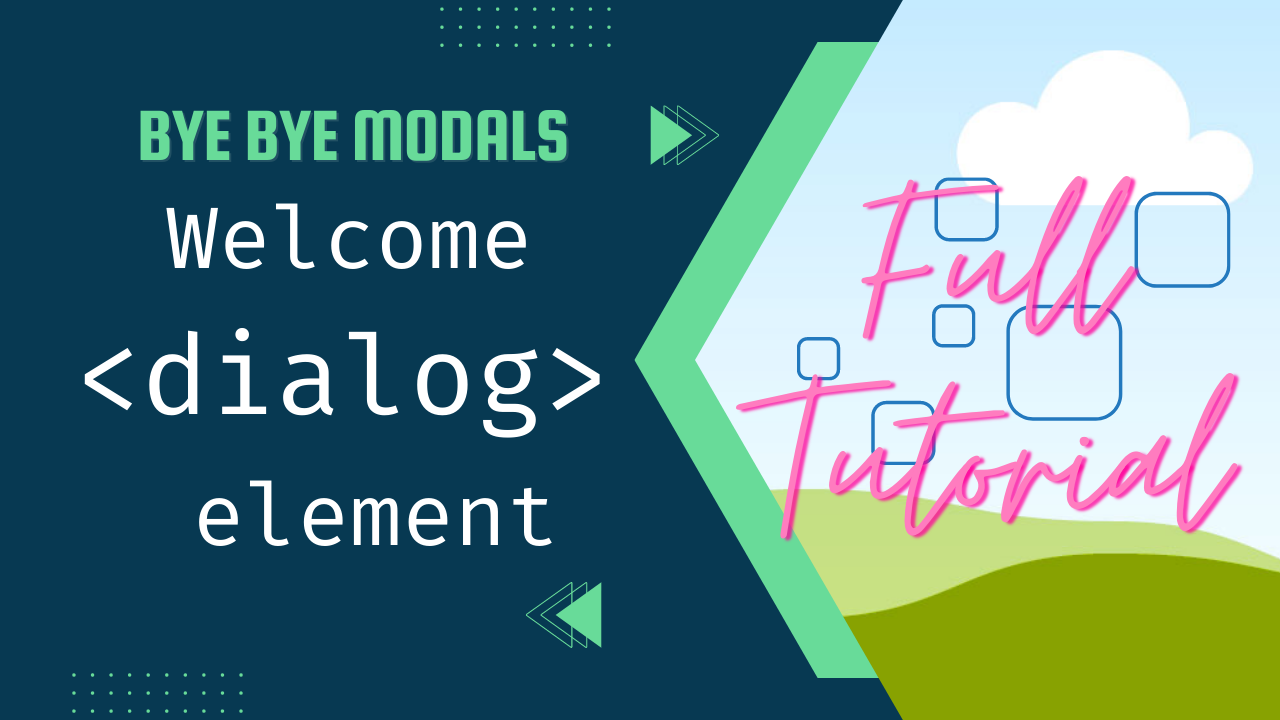 Bye Bye Modals, Welcome element. Bye Bye Modals, Welcome element.