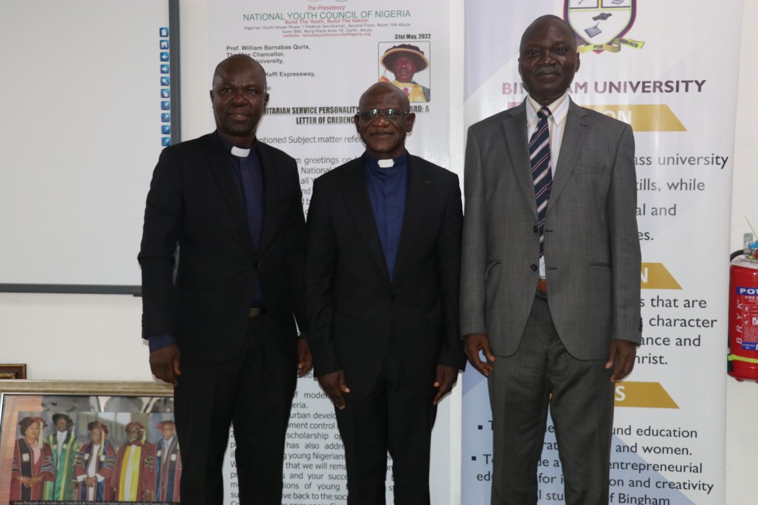 ECWA GENERAL SECRETARY VISITS BINGHAM UNIVERSITY. ECWA GENERAL SECRETARY VISITS BINGHAM UNIVERSITY.