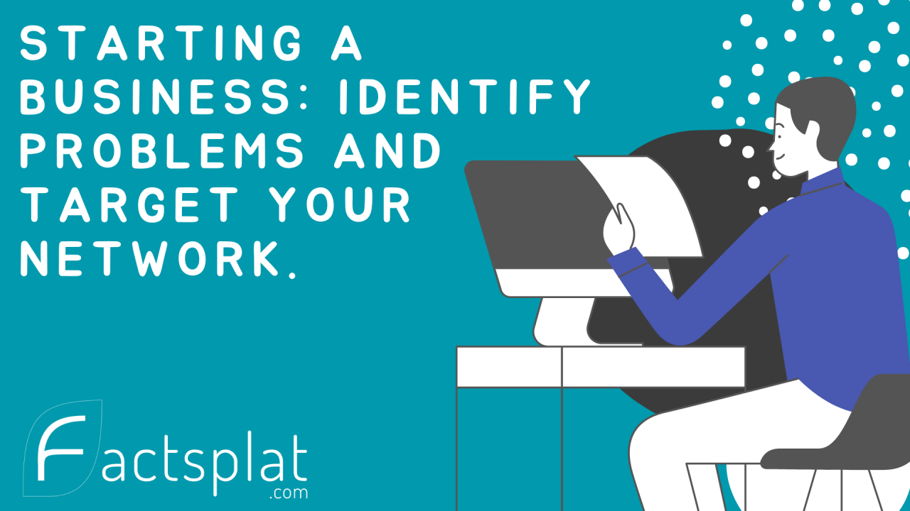 Starting a Business: Identify Problems and Target Your Network. Starting a Business: Identify Problems and Target Your Network.