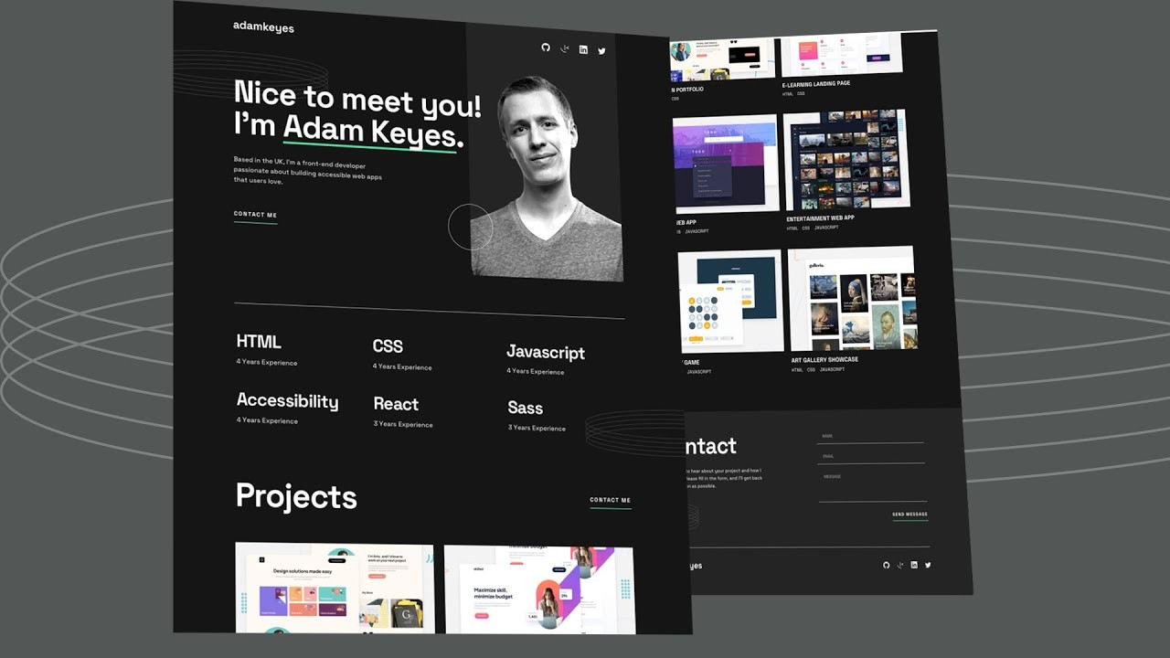 Responsive Personal Portfolio Website only using HTML and CSS Responsive Personal Portfolio Website only using HTML and CSS