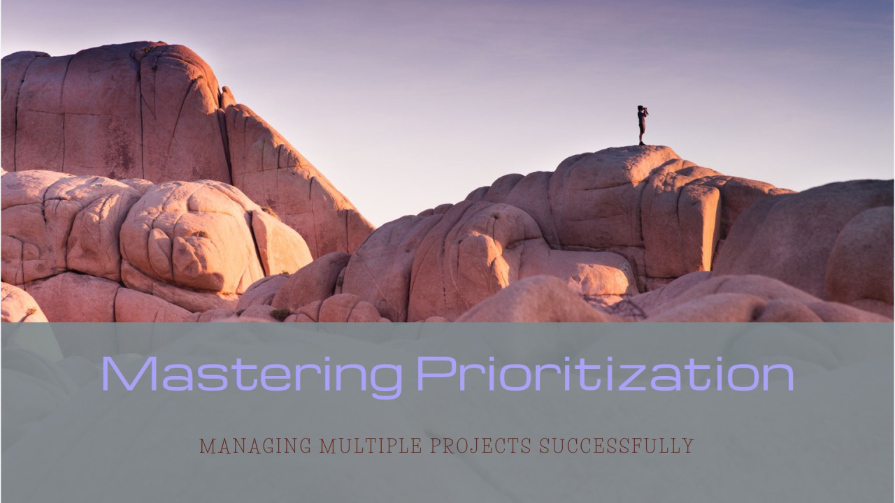 Mastering Prioritization to Manage Multiple Projects Successfully Mastering Prioritization to Manage Multiple Projects Successfully