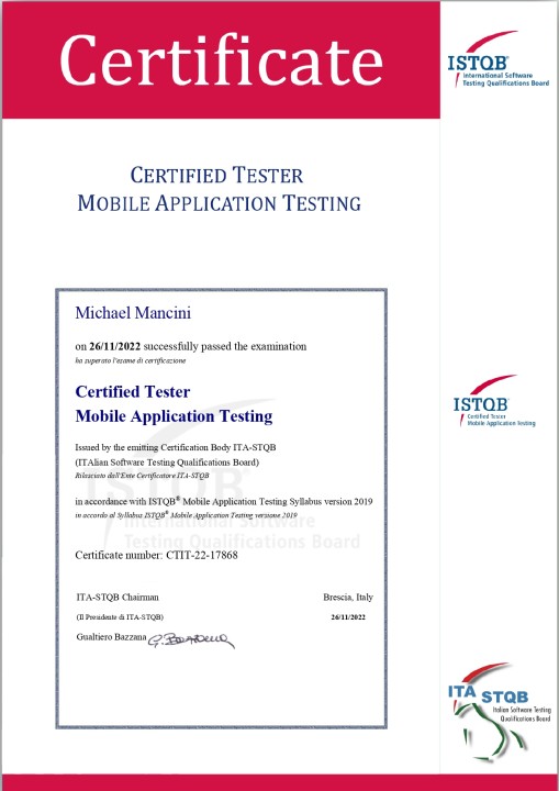 ITA-STQB - International Software Testing Qualifications Board ITA-STQB - International Software Testing Qualifications Board