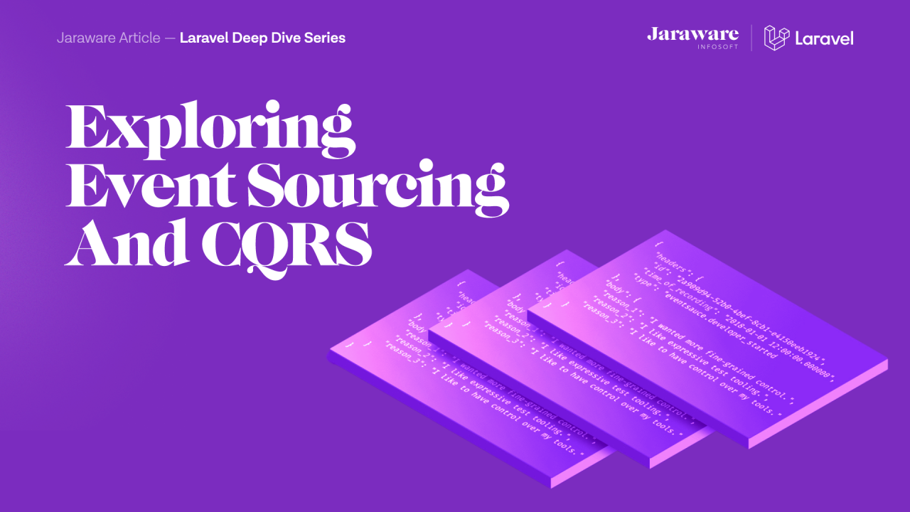 Laravel Deep Dive Series: Exploring Event Sourcing and CQRS Laravel Deep Dive Series: Exploring Event Sourcing and CQRS