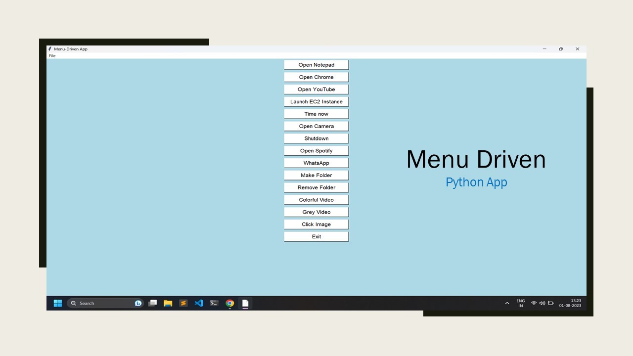 Menu-Driven Python Application using tkinter Menu-Driven Python Application using tkinter