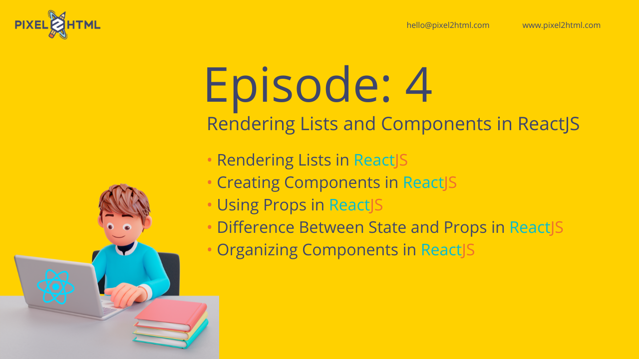 Fourth Episode: Rendering Lists and Components in ReactJS Fourth Episode: Rendering Lists and Components in ReactJS