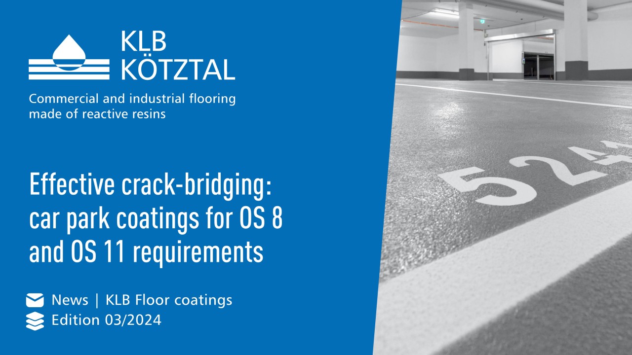 Effective static crack-bridging: car park coatings with EP 5590 Effective static crack-bridging: car park coatings with EP 5590