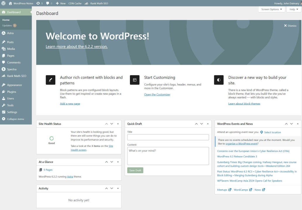 WordPress Dashboard | WordPress Admin Dashboard WordPress Dashboard | WordPress Admin Dashboard