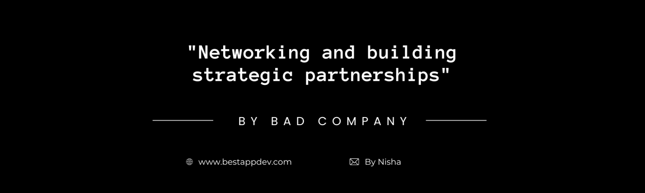 Networking and building strategic partnerships Networking and building strategic partnerships