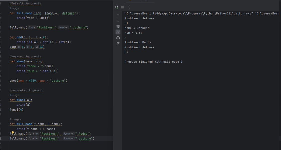 Function Argument And Parameter in Python Function Argument And Parameter in Python