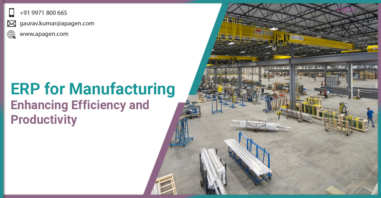 ERP for Manufacturing: Enhancing Efficiency and Productivity ERP for Manufacturing: Enhancing Efficiency and Productivity