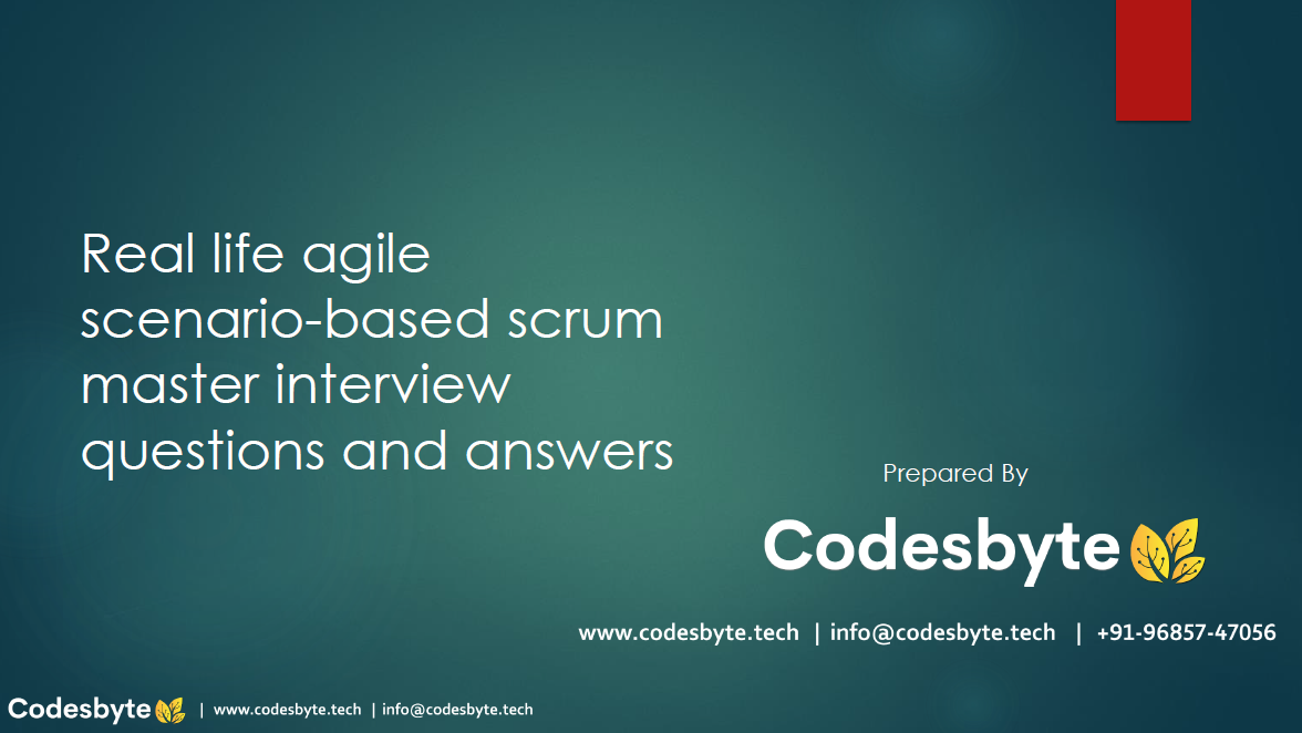 Real-life agile scenario-based scrum master interview questions and ... Real-life agile scenario-based scrum master interview questions and ...