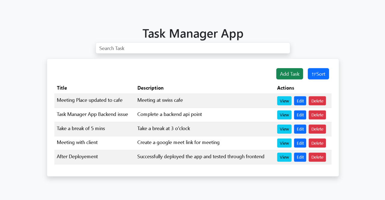 Task Manager App Task Manager App
