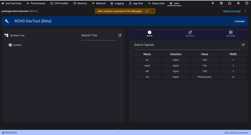 A Flutter UI Debugger for ROHD: More Than Just Mobile App Development A Flutter UI Debugger for ROHD: More Than Just Mobile App Development
