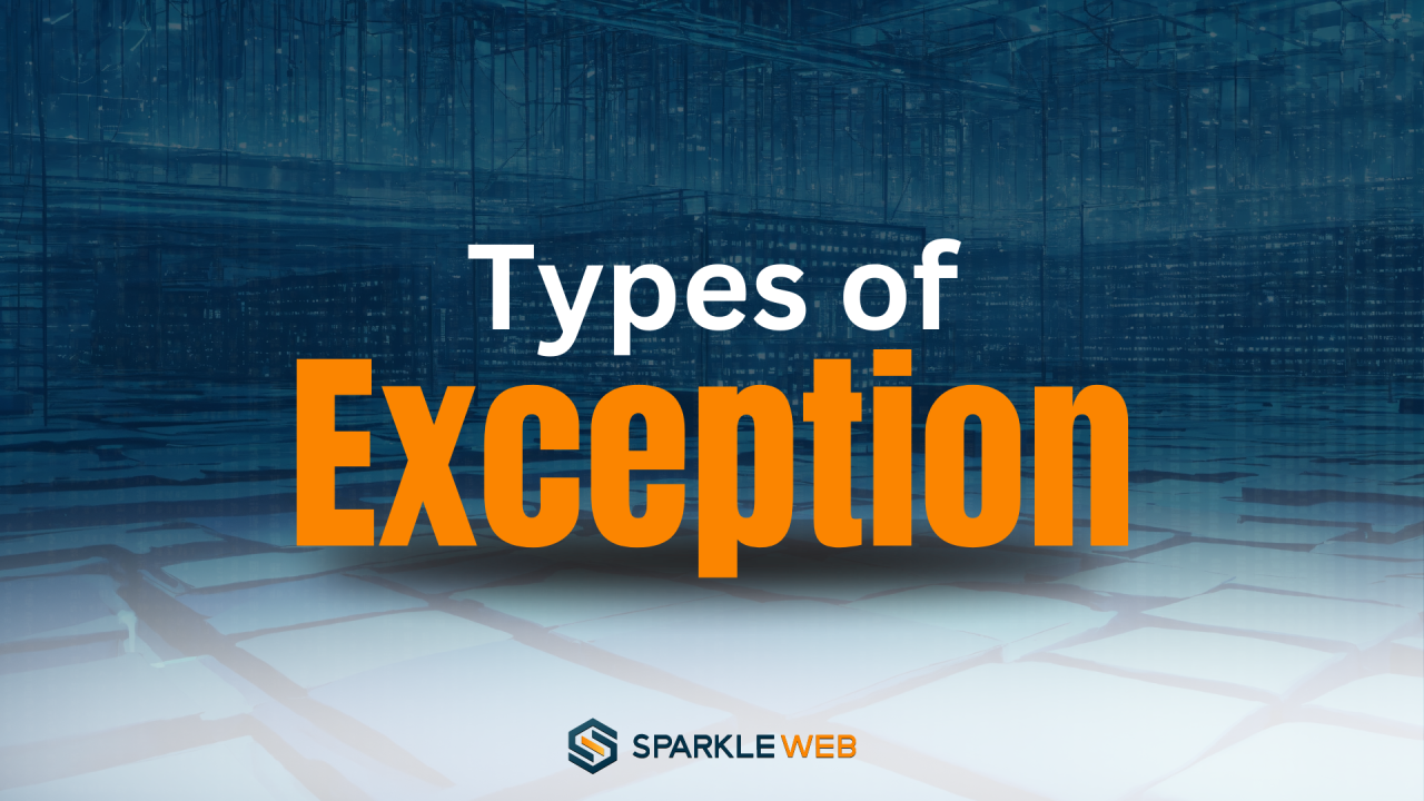 Different types of exception Different types of exception