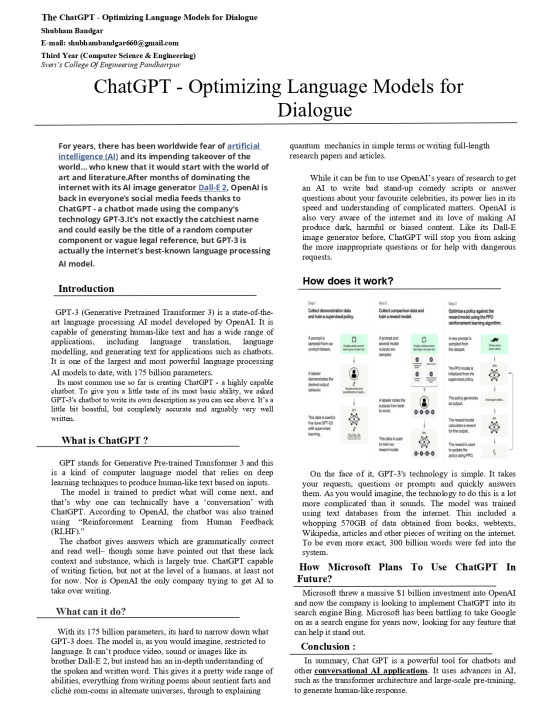 Chat-GPT - Optimizing Language Models for Dialogue Chat-GPT - Optimizing Language Models for Dialogue