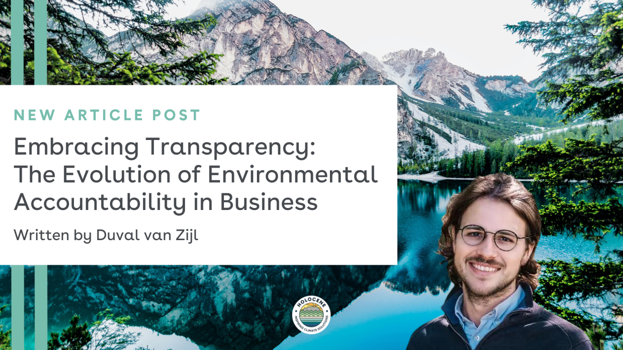 Embracing Transparency: The Evolution of Environmental Accountability ... Embracing Transparency: The Evolution of Environmental Accountability ...