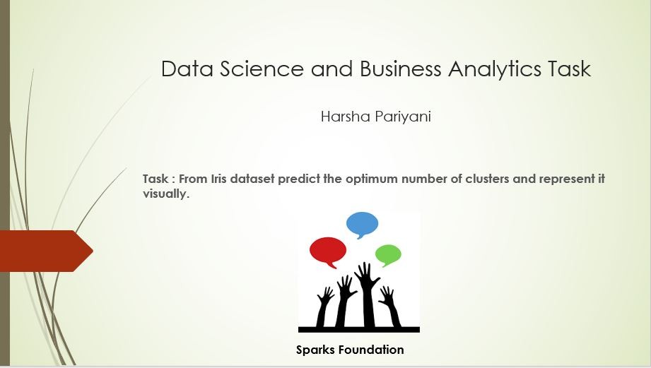 Task 2 : Prediction using Unsupervised ML on Iris Dataset Task 2 : Prediction using Unsupervised ML on Iris Dataset