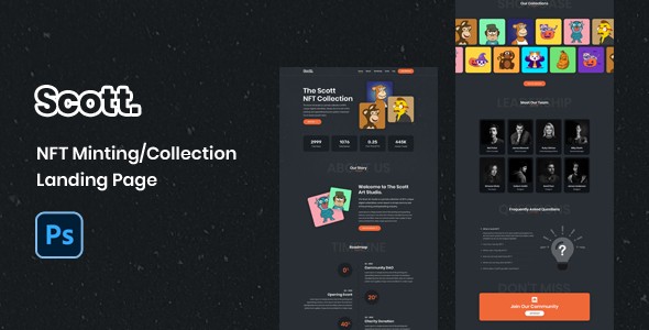 Portfolio - Scott - NFT Minting and Collection Landing Page Portfolio - Scott - NFT Minting and Collection Landing Page