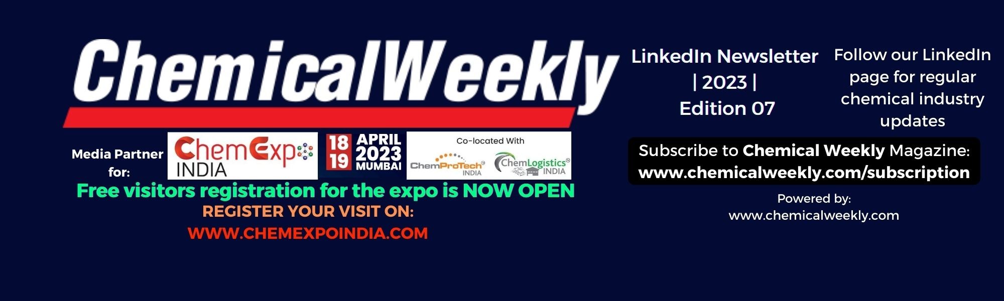 Chemical Weekly | LinkedIn Newsletter | 2023 | Edition 07 Chemical Weekly | LinkedIn Newsletter | 2023 | Edition 07