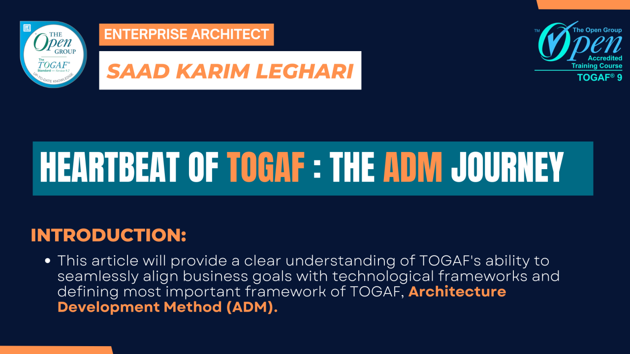 The ADM Journey in TOGAF The ADM Journey in TOGAF