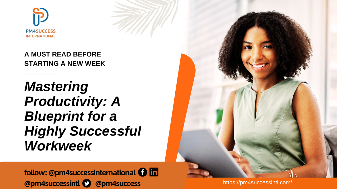 Mastering Productivity: A Blueprint for a Highly Successful Workweek Mastering Productivity: A Blueprint for a Highly Successful Workweek