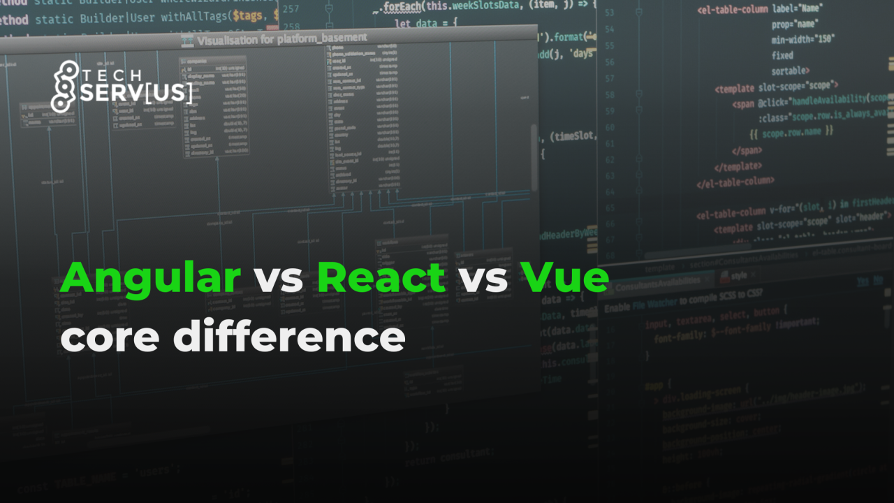 Angular vs React vs Vue core difference Angular vs React vs Vue core difference