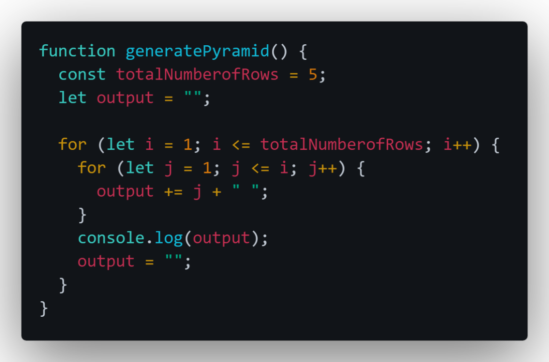 Nested Loop for Pyramid number Nested Loop for Pyramid number