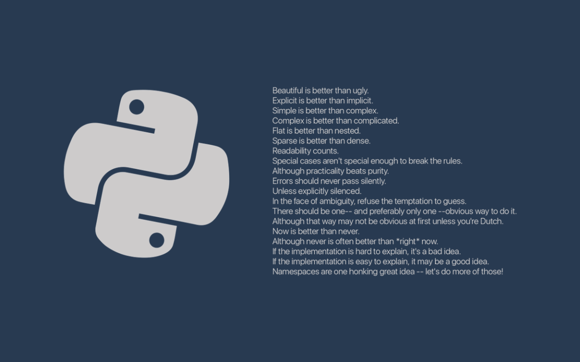 The Zen of Python: Readability Counts The Zen of Python: Readability Counts