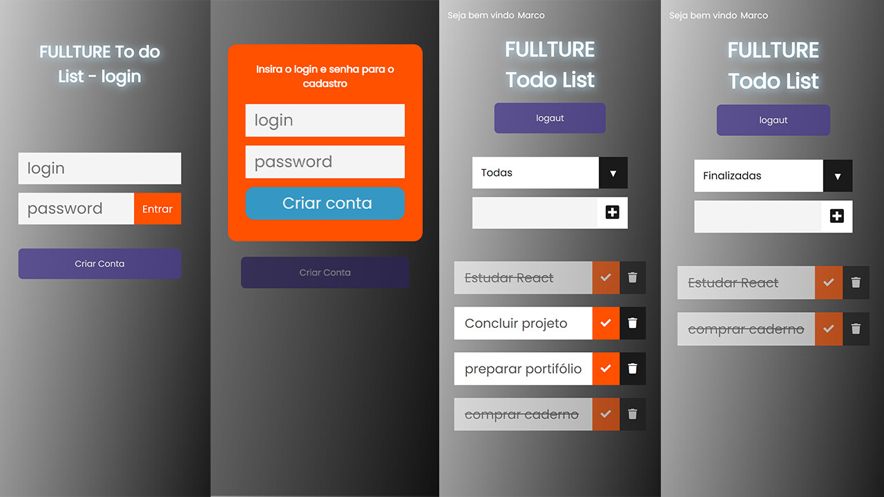 Projeto To-do List feito em HTML, CSS e JAVASCRIPT | Fullture Projeto To-do List feito em HTML, CSS e JAVASCRIPT | Fullture
