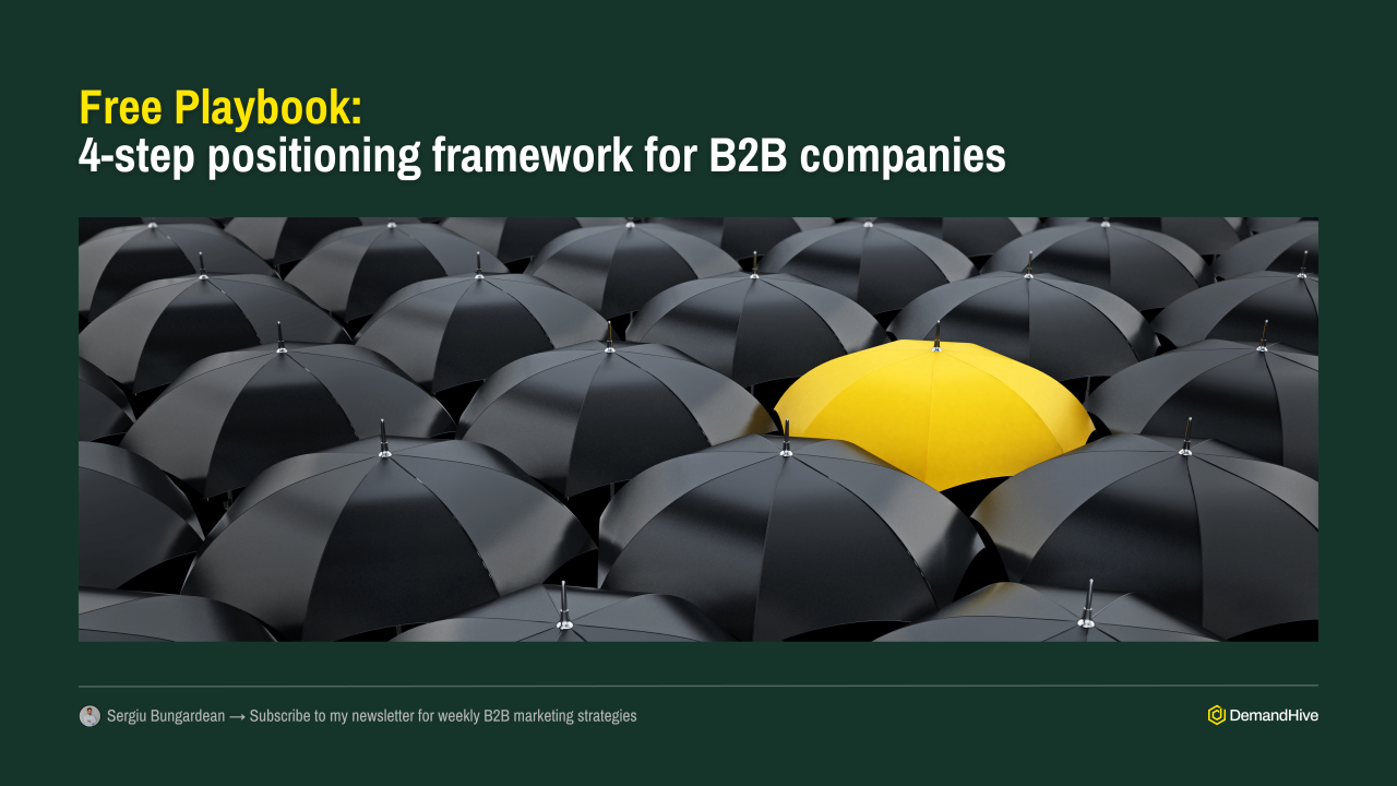 TGC #41: Free Playbook – 4-step positioning framework for B2B companies TGC #41: Free Playbook – 4-step positioning framework for B2B companies