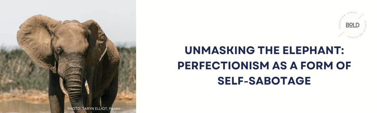 UNMASKING THE ELEPHANT: PERFECTIONISM AS A FORM OF SELF-SABOTAGE UNMASKING THE ELEPHANT: PERFECTIONISM AS A FORM OF SELF-SABOTAGE
