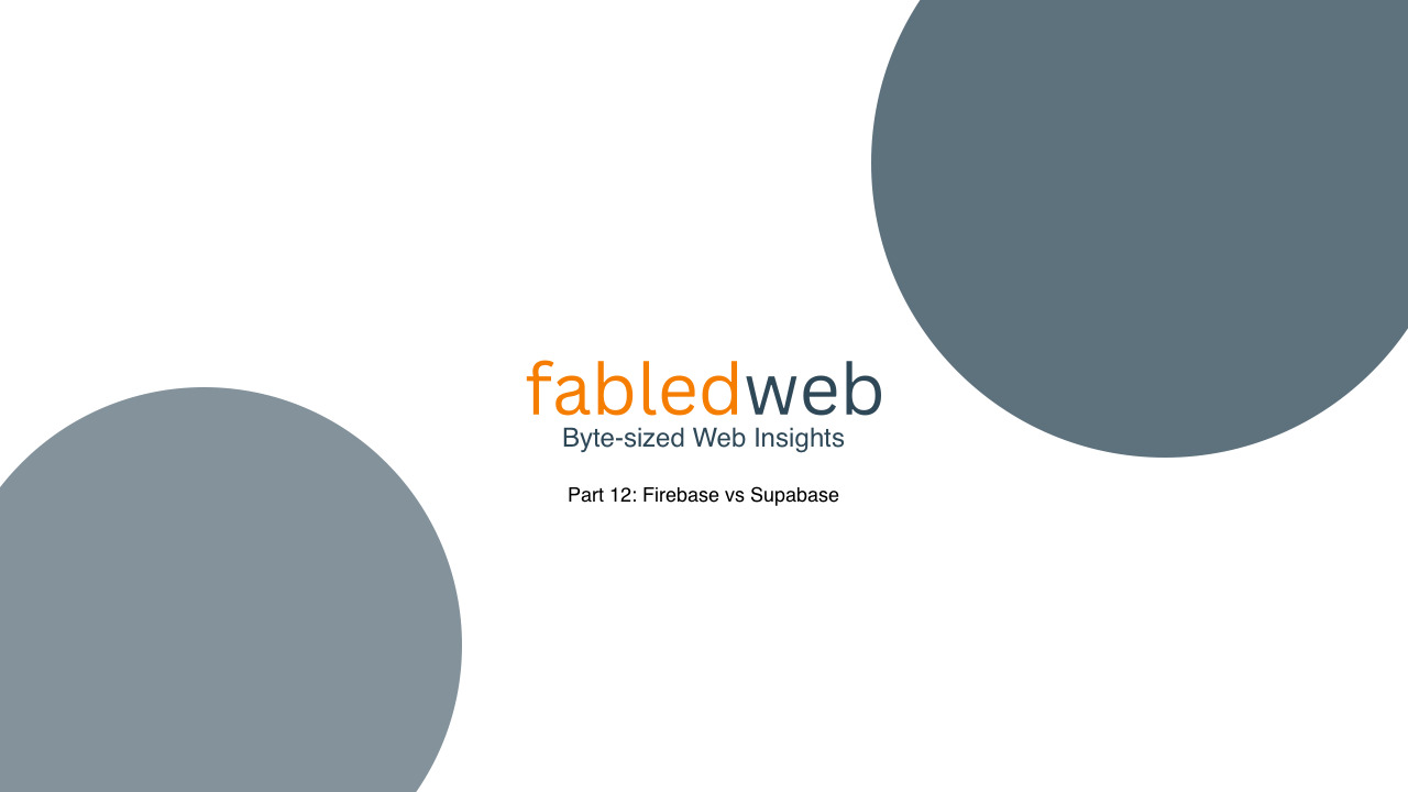 Firebase vs. Supabase: Choosing the Right Backend for Your Application ... Firebase vs. Supabase: Choosing the Right Backend for Your Application ...
