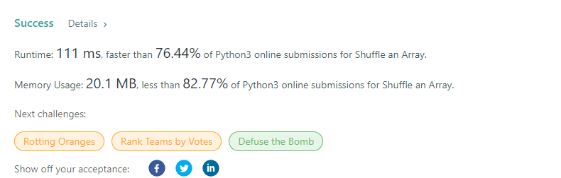 Optimize shuffle an array (Leetcode 384 MEDIUM) Optimize shuffle an array (Leetcode 384 MEDIUM)