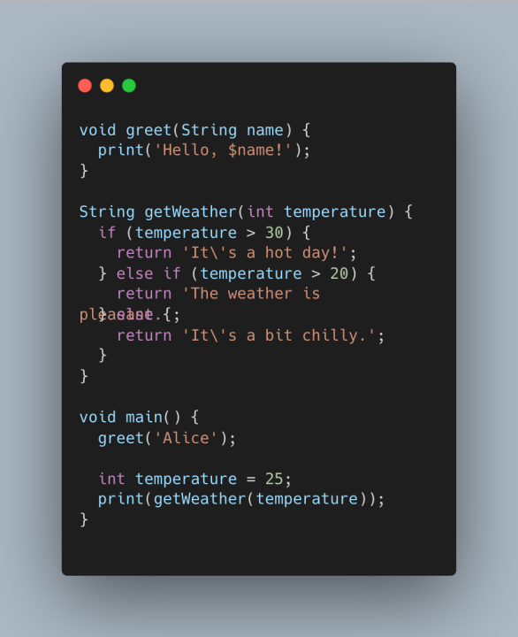๐ Exploring Functions and Control Flow in Dart! ๐ ๐ Exploring Functions and Control Flow in Dart! ๐