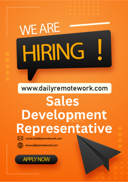 SALES DEVELOPMENT REPRESENTATIVE wanted SALES DEVELOPMENT REPRESENTATIVE wanted