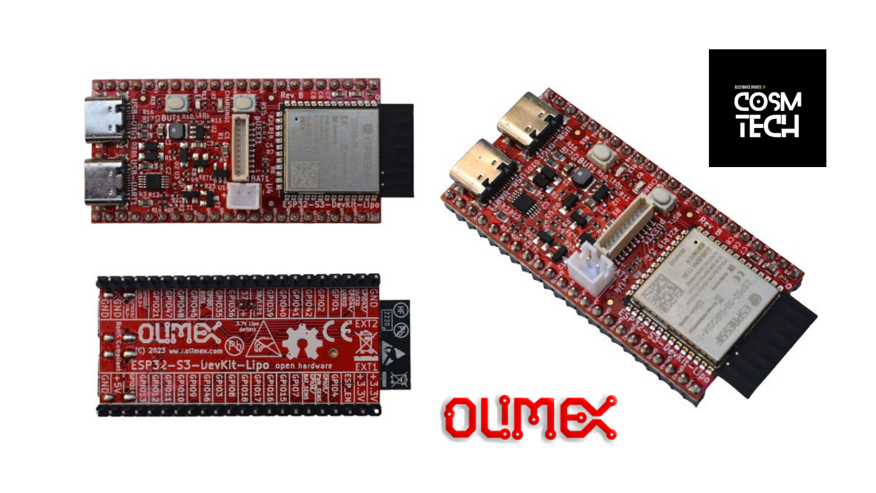 Olimex Unveils ESP32-S3-DevKit-LiPo: A Versatile Low-Cost Development Board Olimex Unveils ESP32-S3-DevKit-LiPo: A Versatile Low-Cost Development Board