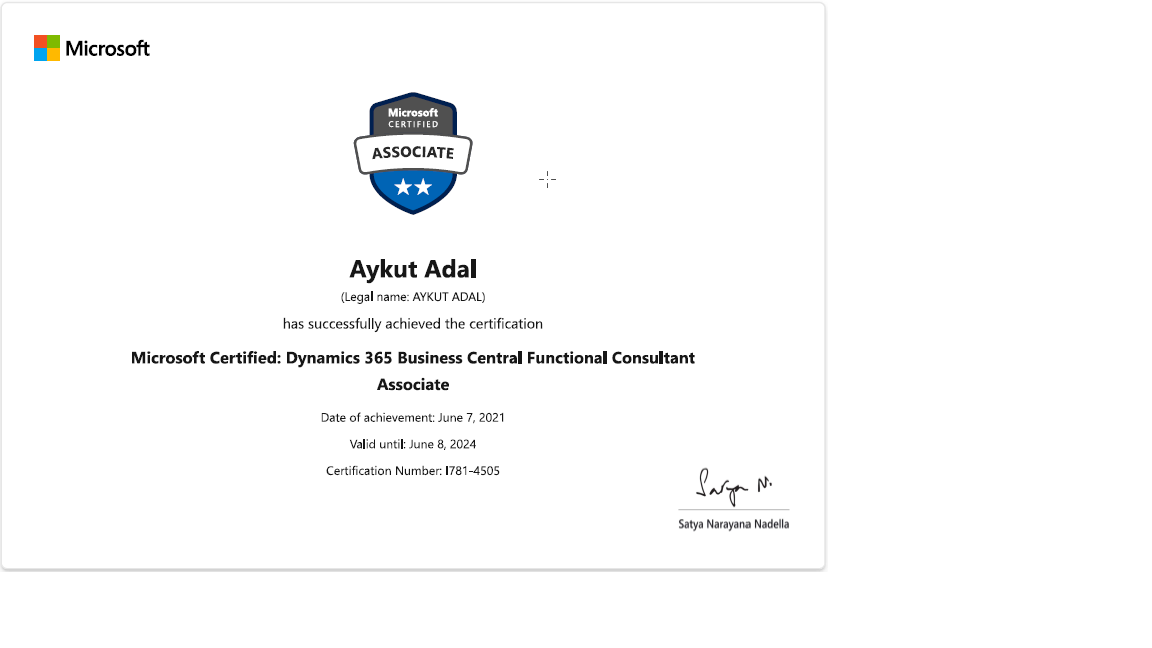 Dynamics 365 Business Central Dynamics 365 Business Central