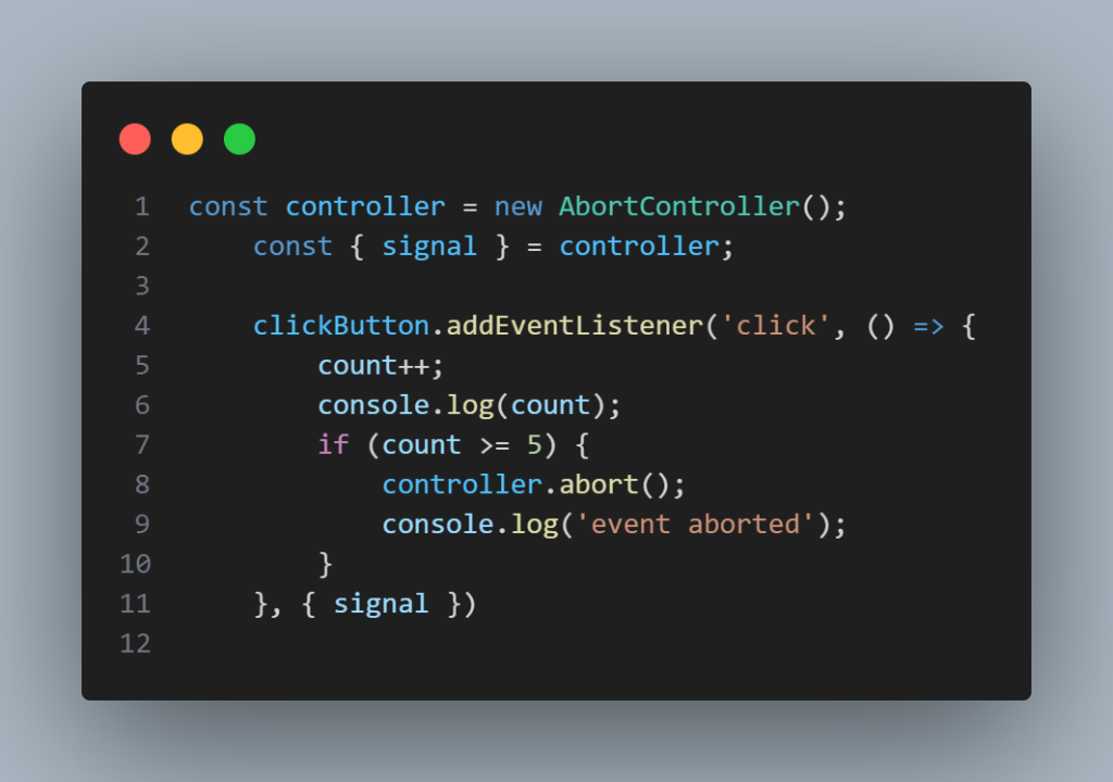 Using The Abort Controller to Easily Remove Events | Exploring Code #48 Using The Abort Controller to Easily Remove Events | Exploring Code #48