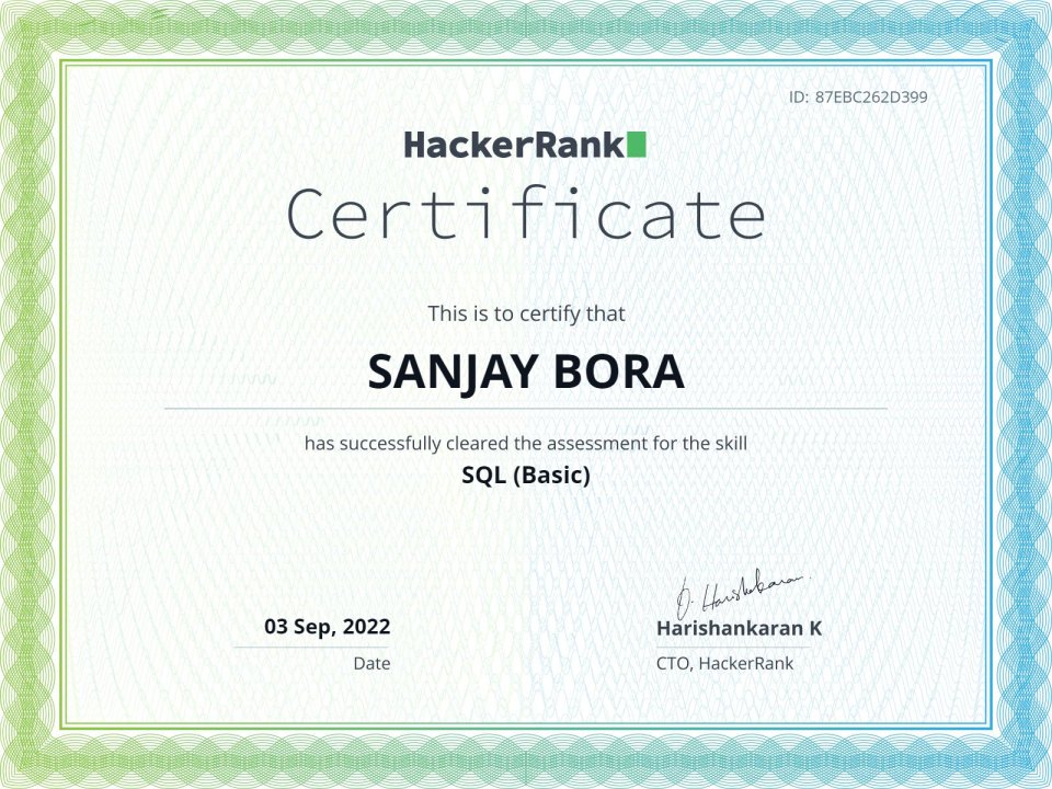 Hackerrank SQL Certification Hackerrank SQL Certification