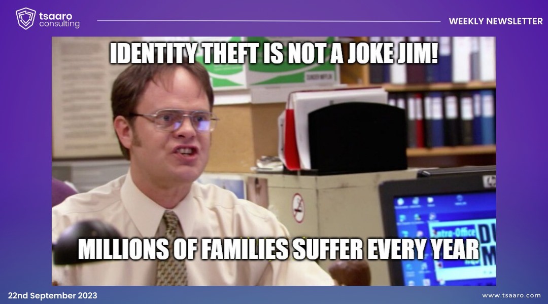 IDENTITY THEFT IS NOT A JOKE. IDENTITY THEFT IS NOT A JOKE.