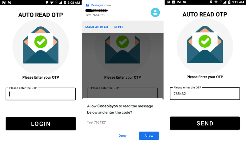 Android Read OTP Automatically Using Broadcast Receiver Android Read OTP Automatically Using Broadcast Receiver