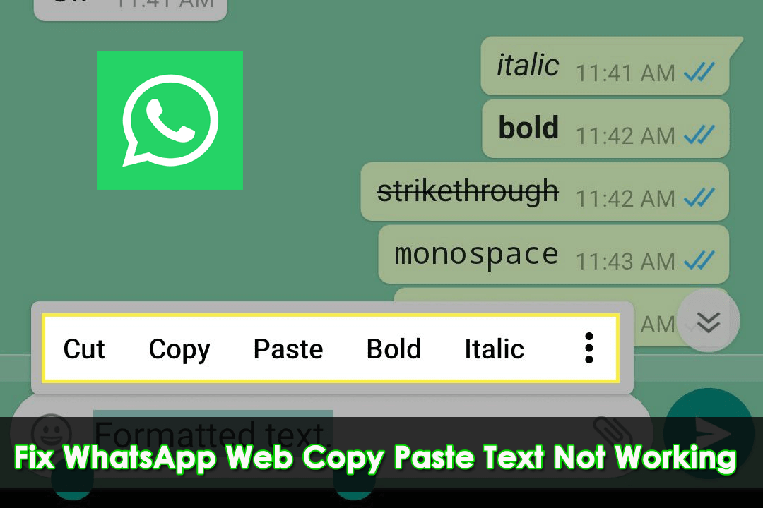 WhatsApp Web Copy Paste Text Not Working- 9 Ways To Fix WhatsApp Web Copy Paste Text Not Working- 9 Ways To Fix