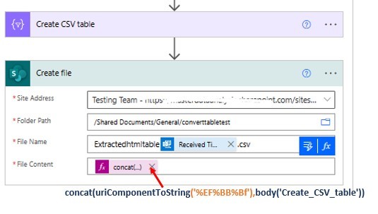 Correct way to create .csv file using Power Automate. Correct way to create .csv file using Power Automate.