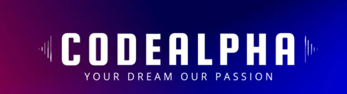 INTERNSHIP EXPERIENCE AT CODEALPHA 馃殌 INTERNSHIP EXPERIENCE AT CODEALPHA 馃殌